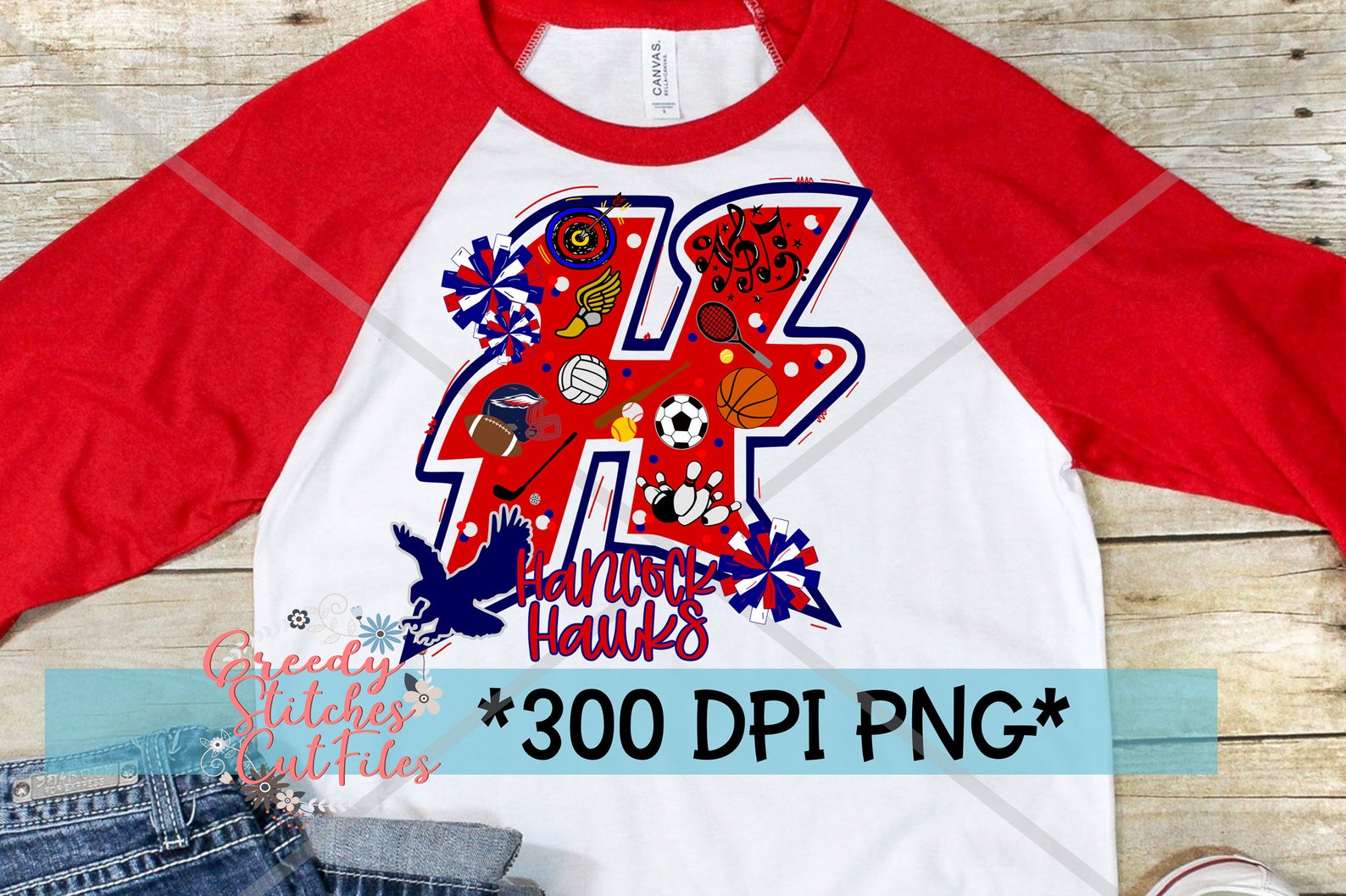 Hancock Hawks H PNG Sublimation | Hancock Png | Hancock County Schools ...