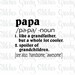 Father's Day Papa Papa Definition Svg, Dxf, Eps, Png, Wmf. Father's Day ...