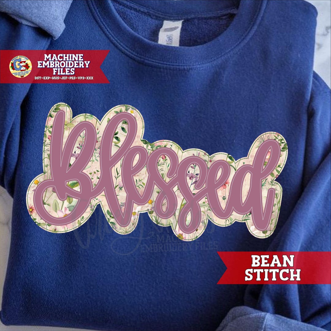 Blessed Bean Stitch Double Applique Machine Embroidery | Easter ...