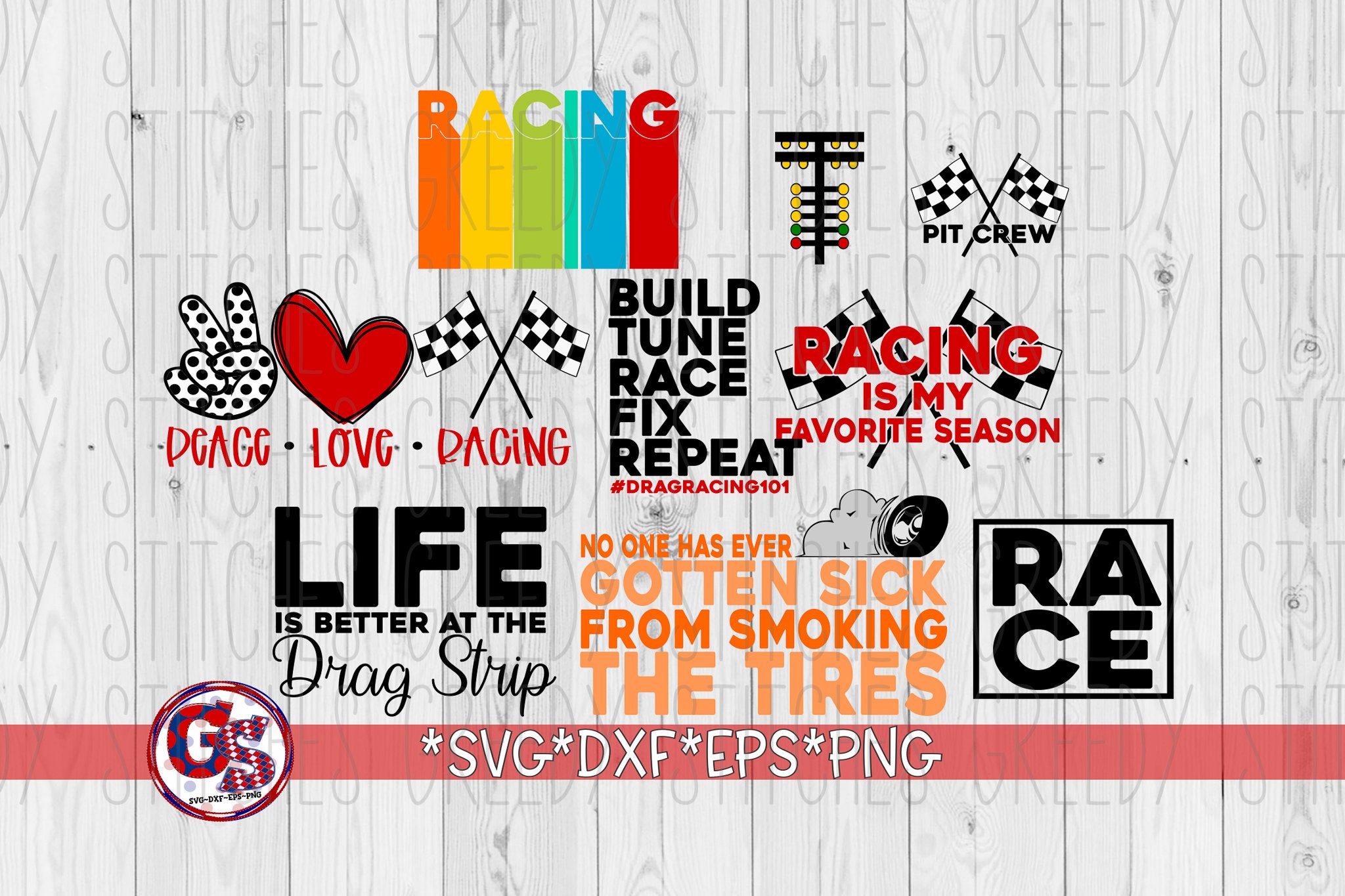 Drag Racing Svg Bundle | Drag Racing Svg, Eps, Dxf Png. Drag Strip Dxf ...