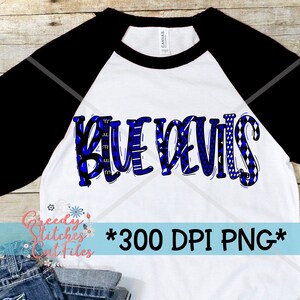 PRC Blue Devils Word Art Png Sublimation Blue Devils Png PRC Blue ...