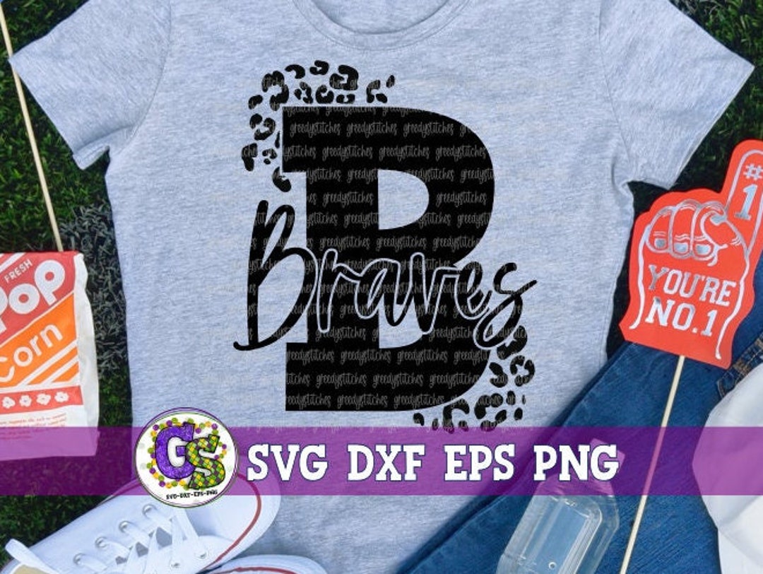 Braves B Svg Dxf Eps Png | Go Braves Svg | Braves Svg | Braves Dxf ...