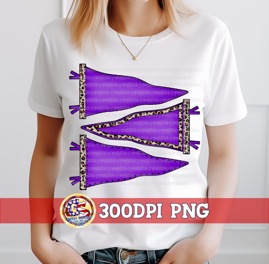 Purple Leopard Pennant Set Png Homecoming PNG School Pennants Png ...