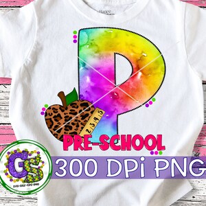 Pre-school Tie Dye PNG | Back to School Png | First Day School Png ...