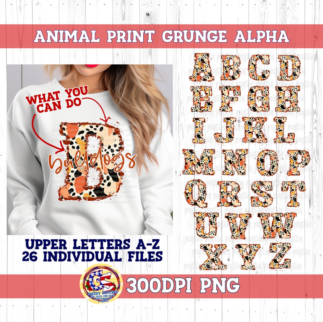 Animal Print Grunge Alpha PNG. Grunge Alpha Png Alpha Set Png Paint ...