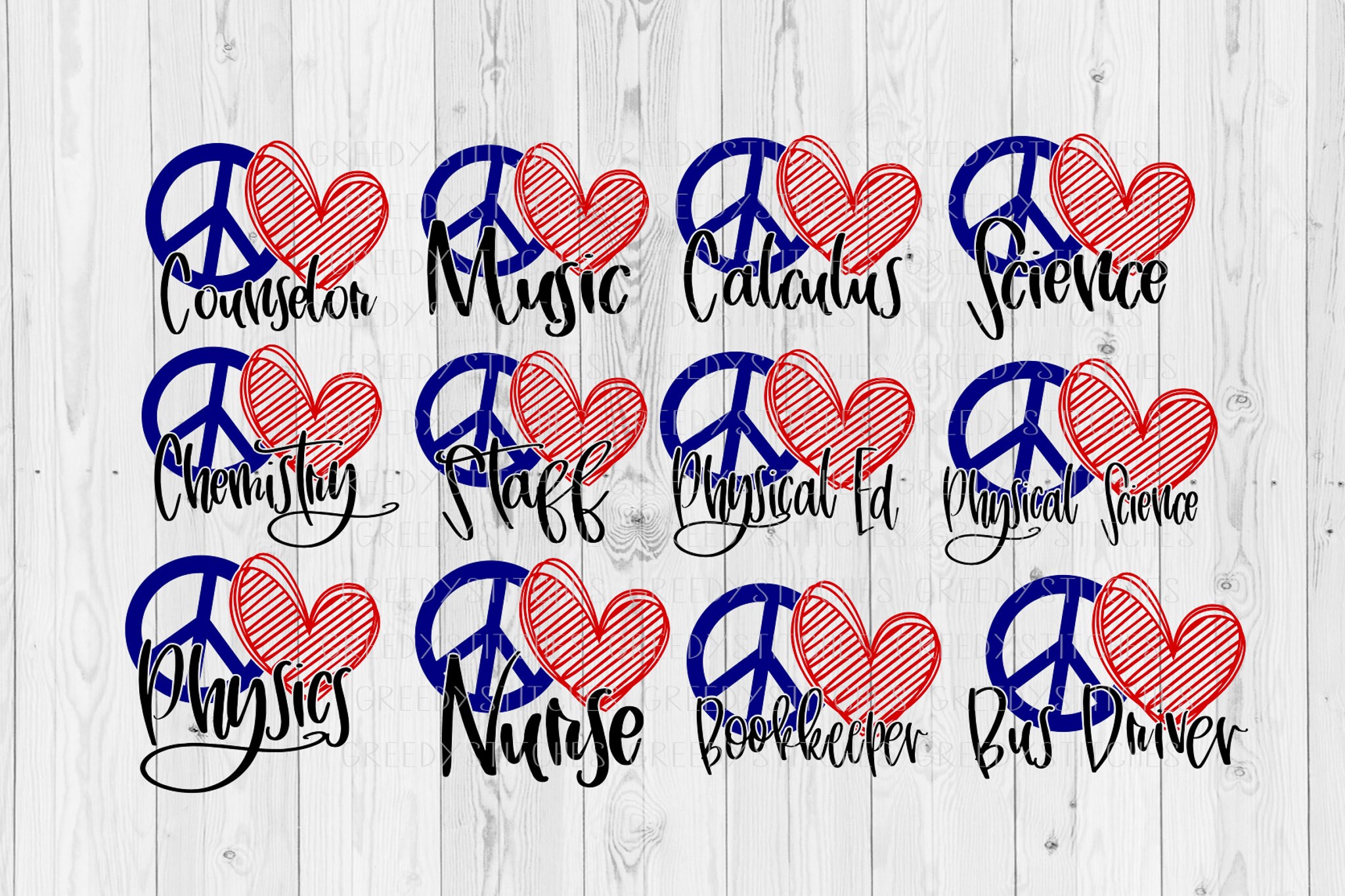 Peace Love School Bundle SvG Peace Love School Bundle svg | Etsy