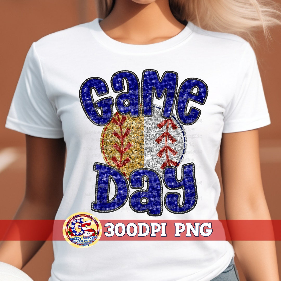 Split Softball Baseball Game Day Navy Faux Sequin Embroidery Png | Faux Sequin Baseball Png ...