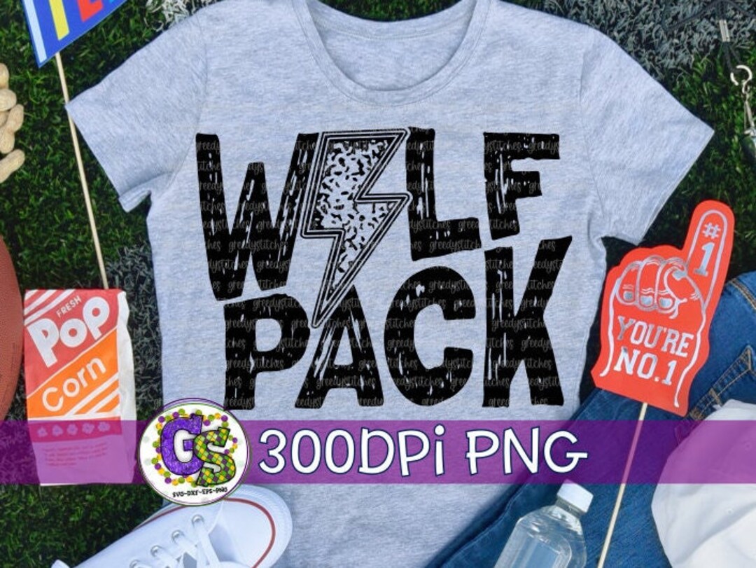 Wolfpack PNG for Sublimation | Wolfpack Lightning Bolt Png | Go ...