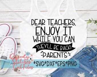 Teacher SVG Dear Parents Tag You're It SVG Teacher - Etsy