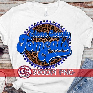Stone County Tomcats Medallion PNG Sublimation | Tomcats Png | Stone ...
