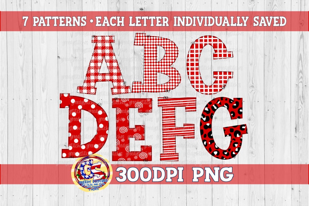 Red Spirit Alpha PNG Sublimation. Red Alphabet A to Z Png | Red Upper ...