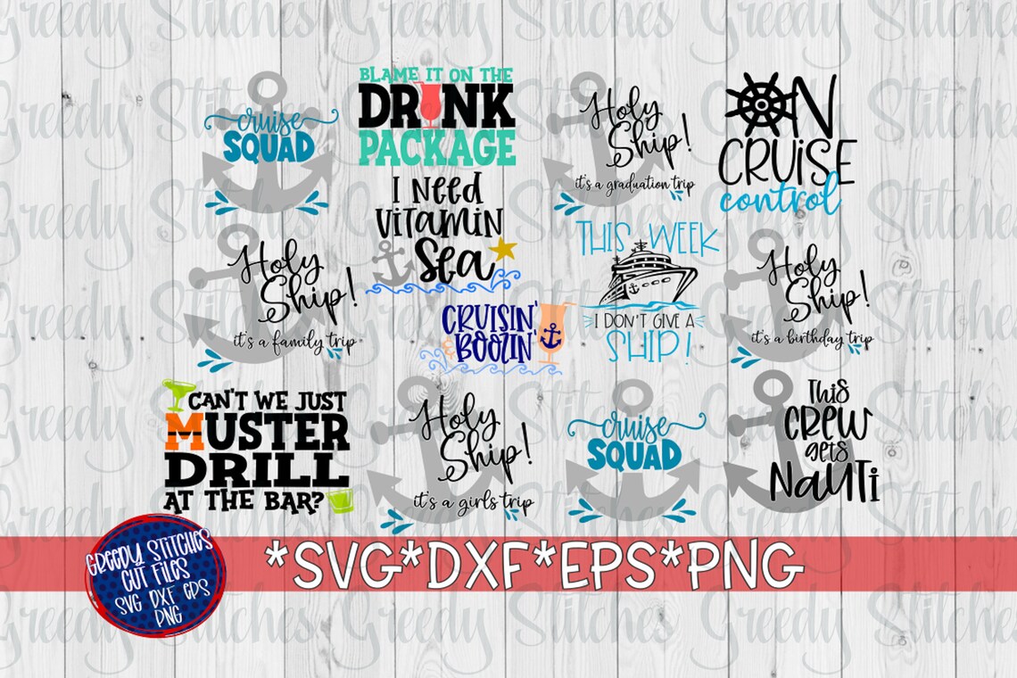 Cruise Svg Bundle Cruise Bundle Svg Dxf Eps Png. Cruise Svg - Etsy