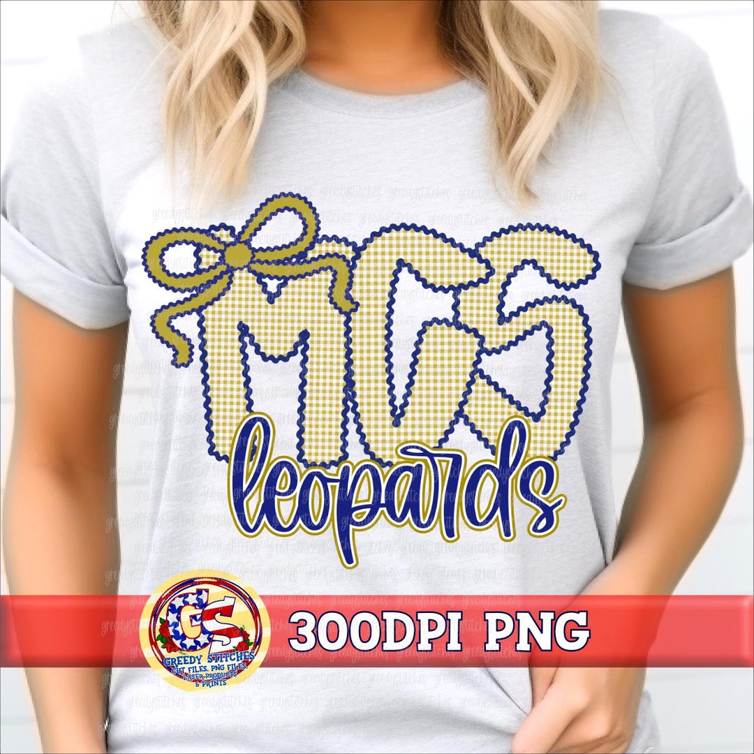 MCS Leopards Ricrac and Gingham Png | MCS Leopards Png Sublimation ...