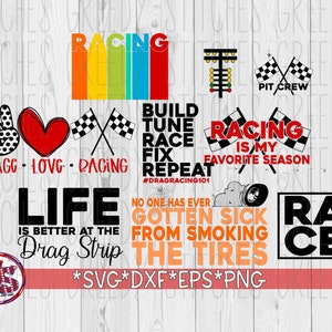 Drag Racing Svg Bundle | Drag Racing Svg, Eps, Dxf Png. Drag Strip Dxf ...