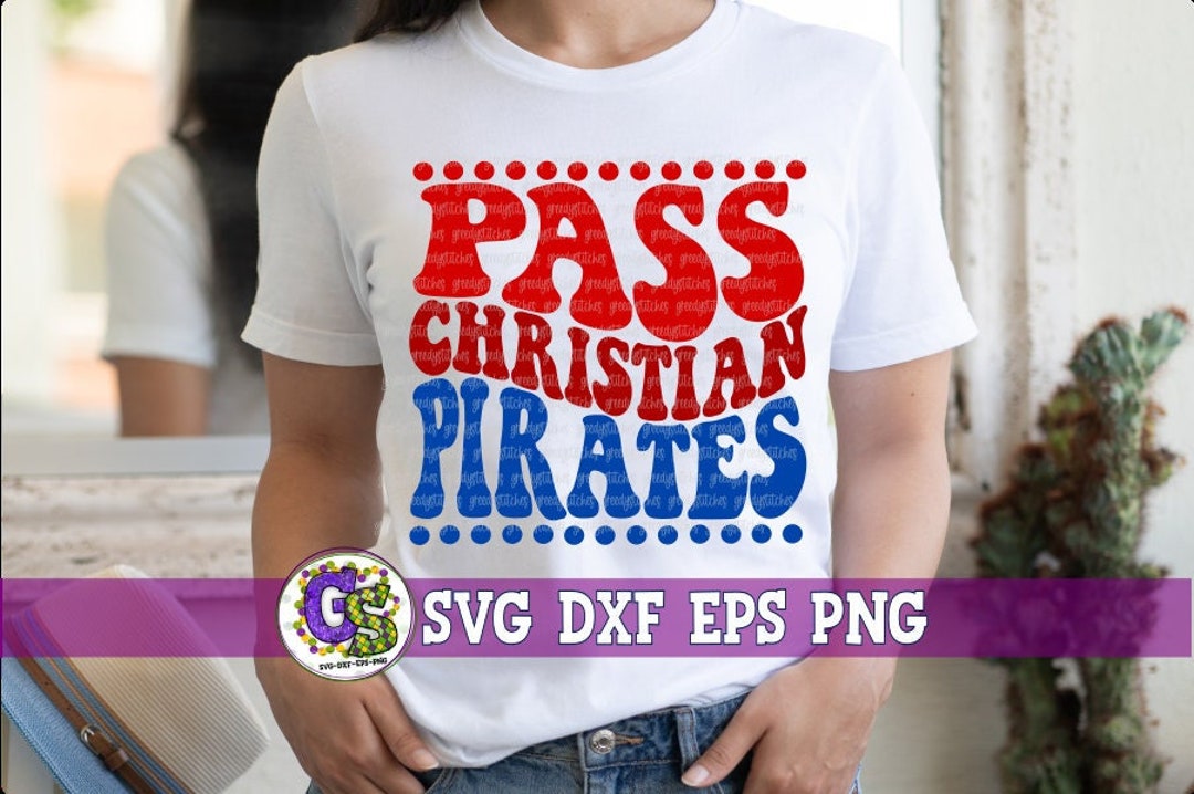 Pass Christian Pirates Groovy Wave Svg Dxf Eps Png | Pass Christian ...