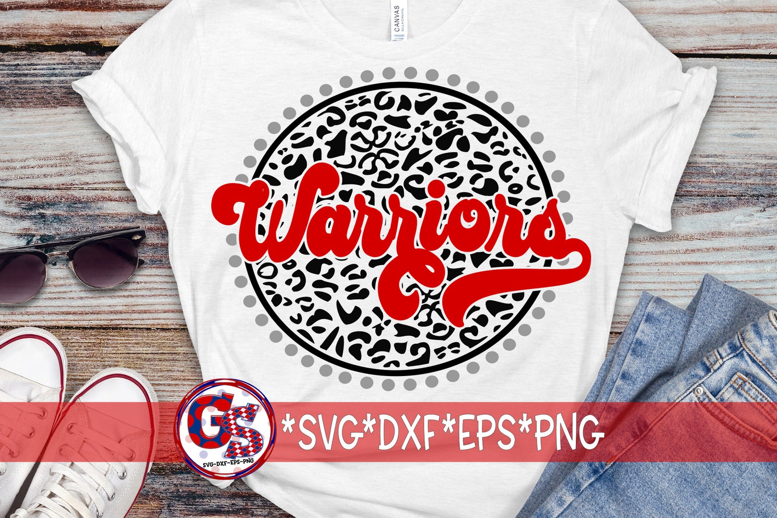 Warriors Svg Warriors Retro Leopard Svg Dxf Eps Png. | Etsy