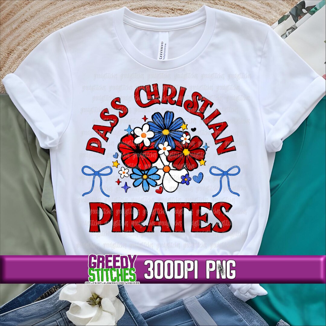 Floral Pass Christian Pirates PNG Set | Pirates Png | Pass Christian ...