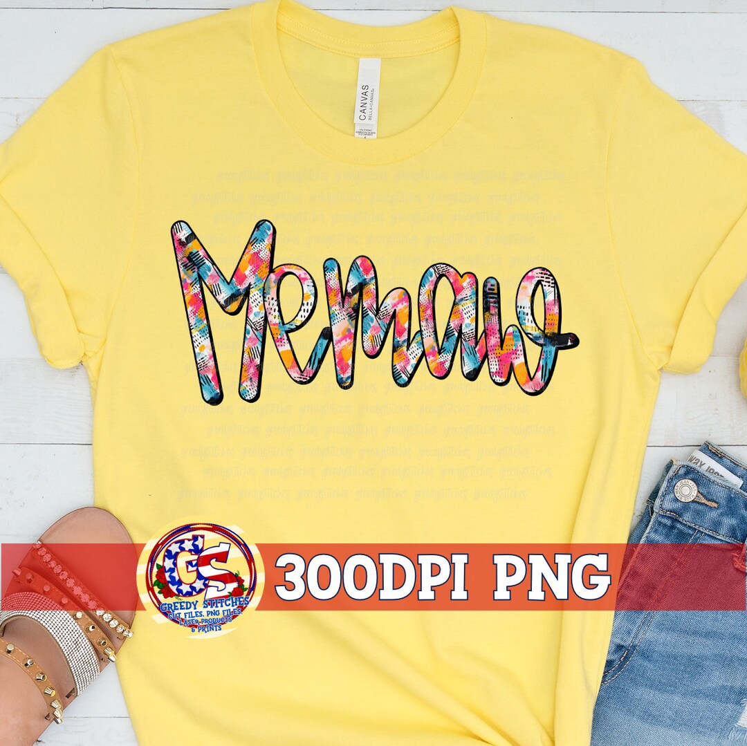 Memaw Png Mothers Day Png Memaw Doodle Png Bright Memaw Png File Memaw Brush Strokes Png Memaw