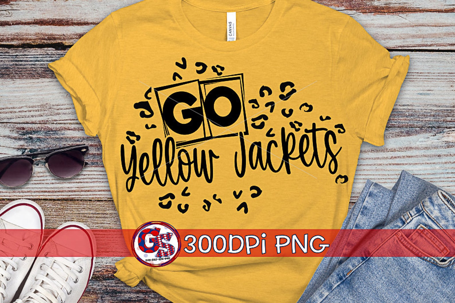 Go Yellow Jackets Svg Dxf Eps Png. Yellow Jackets Svg Yellow | Etsy