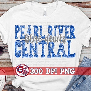 Pearl River Central Blue Devils PNG for Sublimation Pearl River Central ...