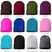 Black Custom Embroidered Cuffed Beanie, Your Own Personalized Hat ...