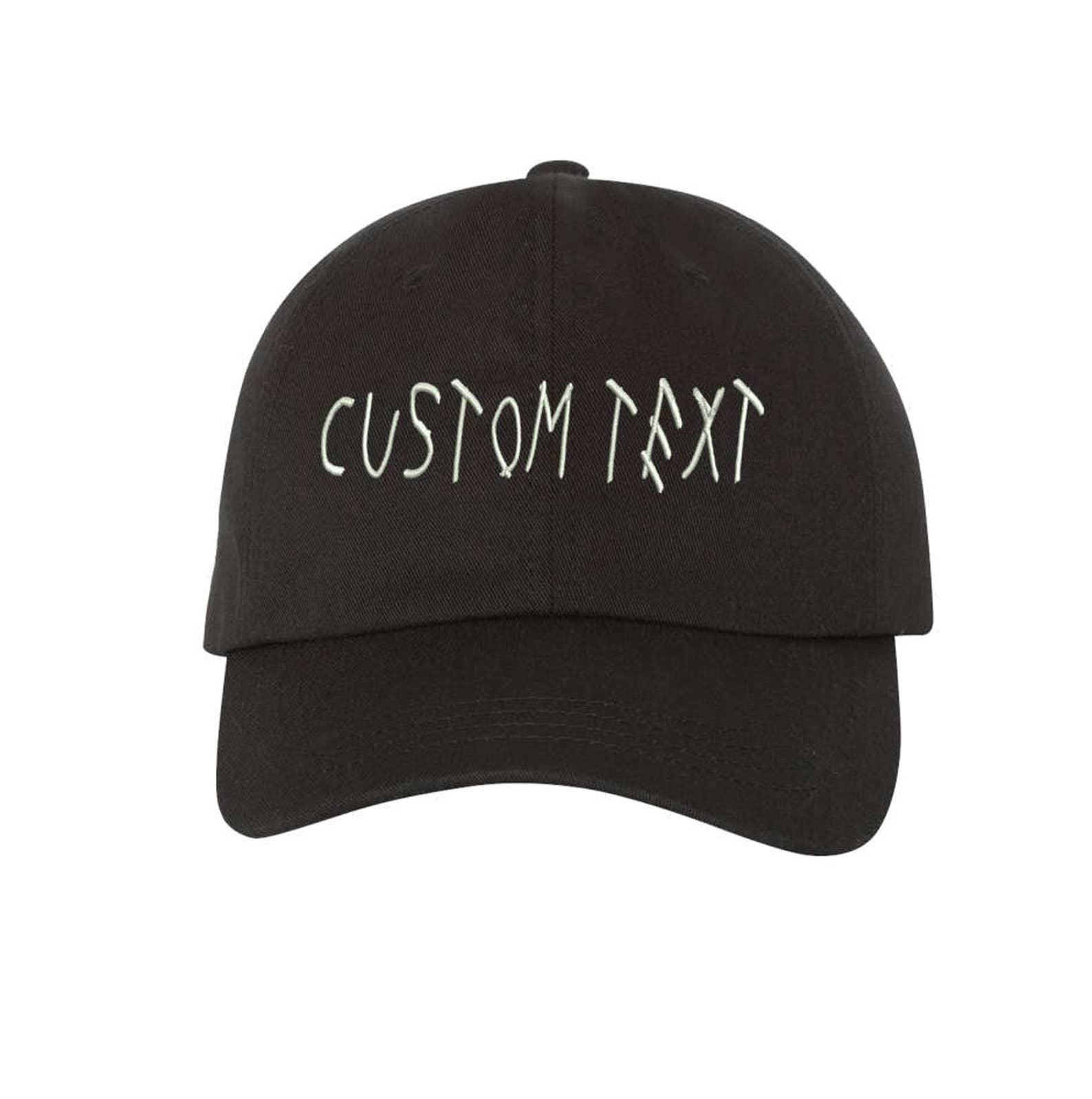 Custom Dad Hat Embroidered, DRIZZY FONT, Champagne Papi, Your Text Here ...
