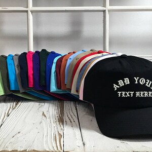 Custom Dad Hat Embroidered Dad Hat,your TEXT HERE Kanye Custom Hat ...