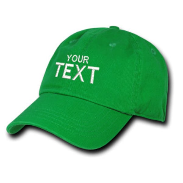 Custom Kelly Green Baseball Cap - Etsy