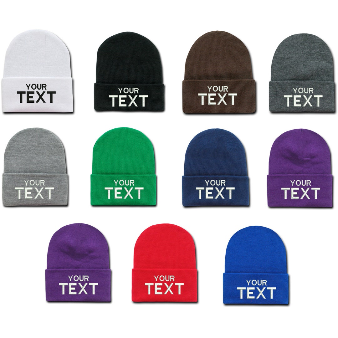Custom Embroidered Beanies, Your Own Personalized Hat Custom Embroidery ...