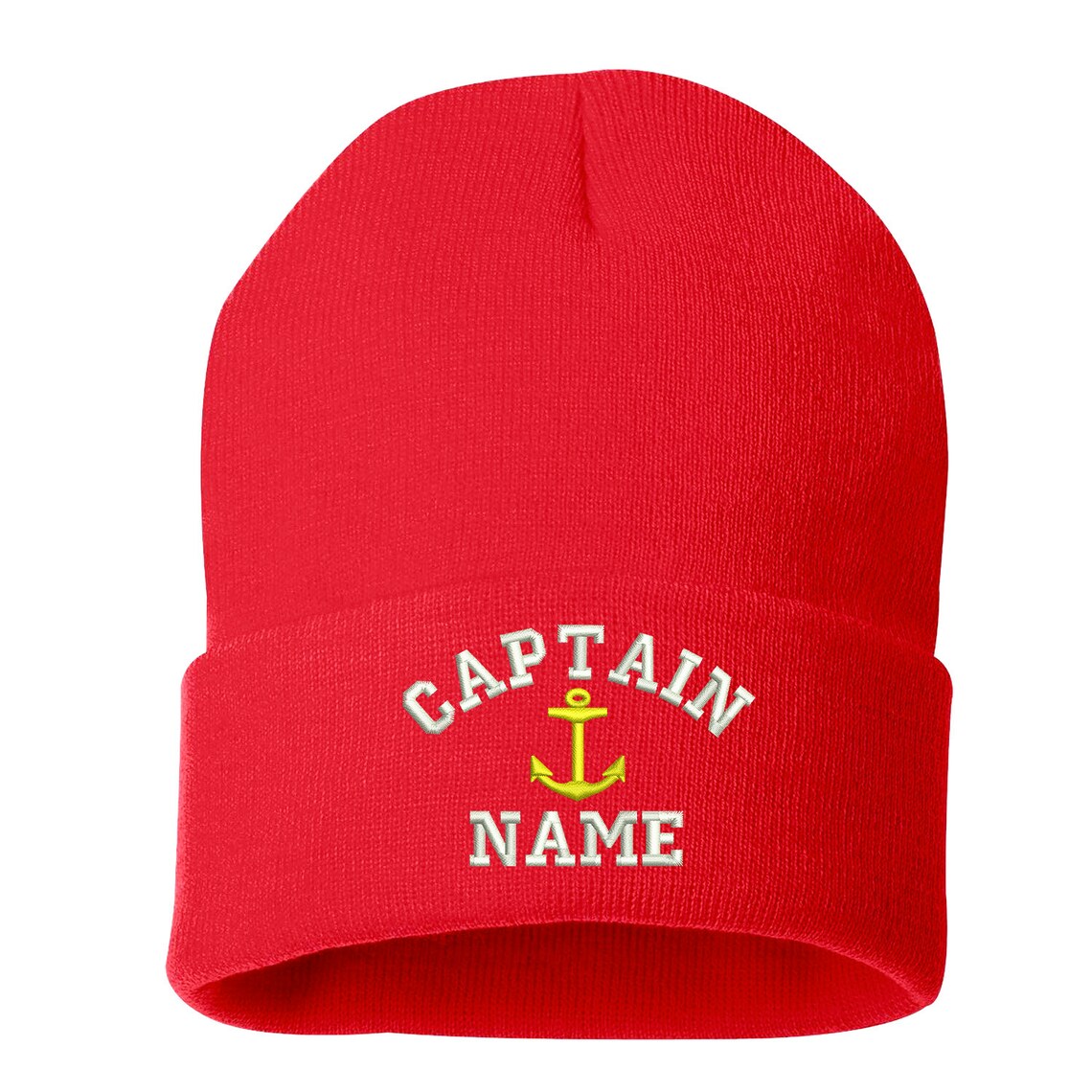 Custom Embroidered Personalized CAPTAIN Beanie Hat Add your | Etsy
