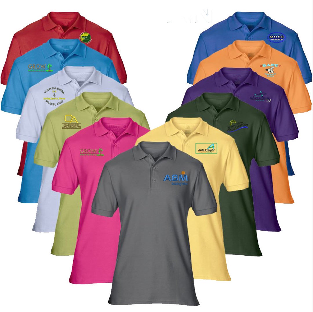 12-men's Custom Embroidered Polo Shirt,customized Wholesale Logo Polo ...