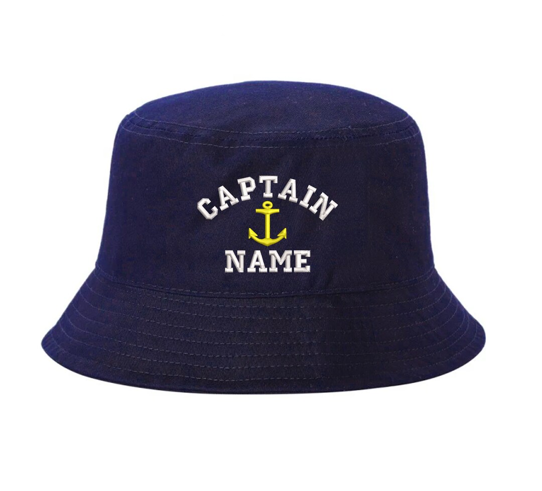 Captain Custom Embroidered Personalized CAPTAIN Bucket Hat Add Your ...