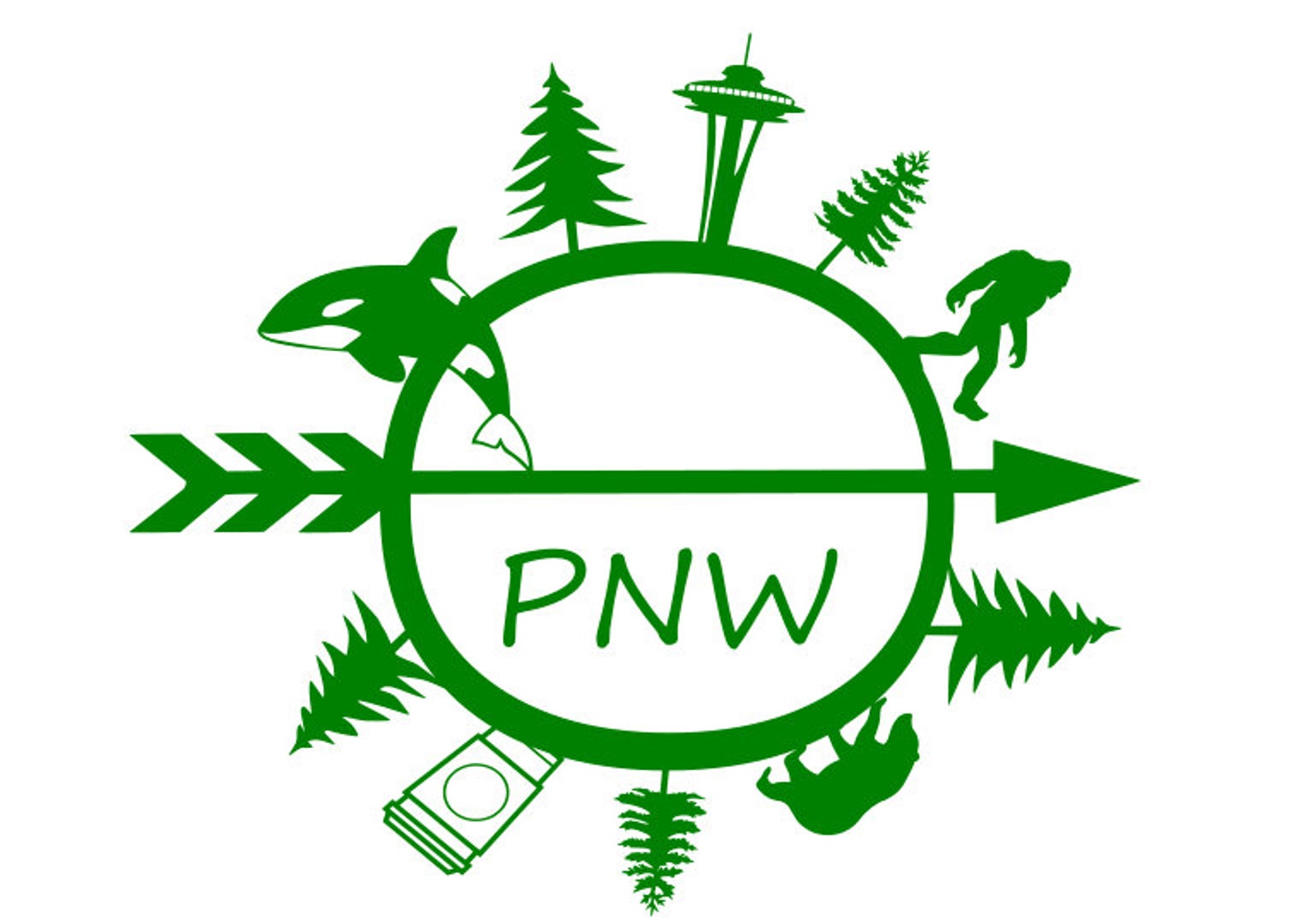 PNW Pacific Northwest SVG - Etsy