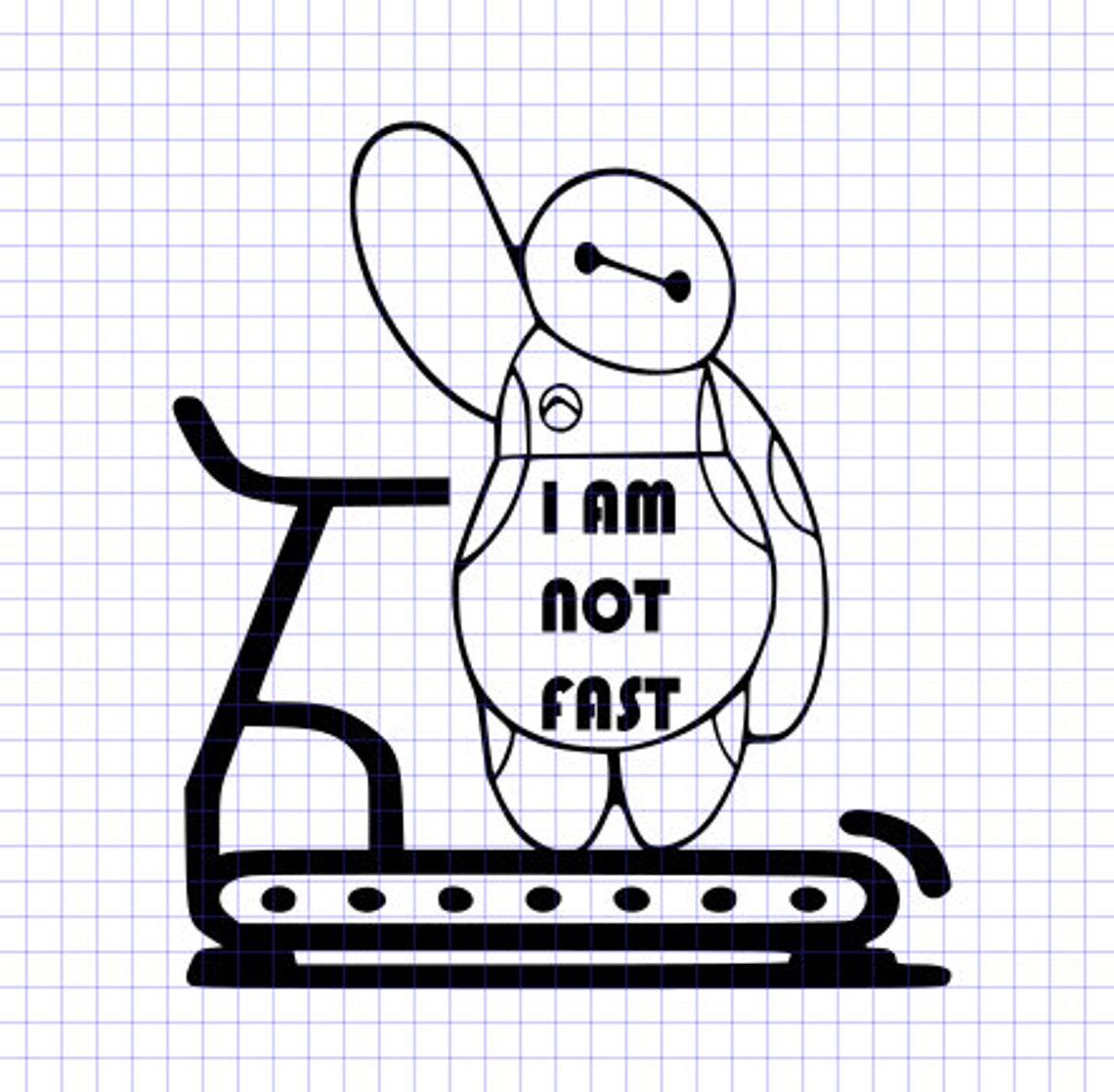I Am Not Fast Baymax SVG - Etsy