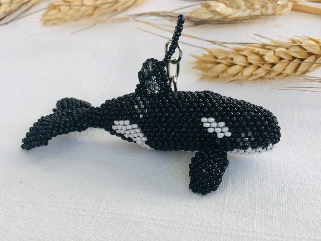 Orca Beaded Keychain/Whale Keychain/Handmade in Guatemala/Fair - Etsy ...