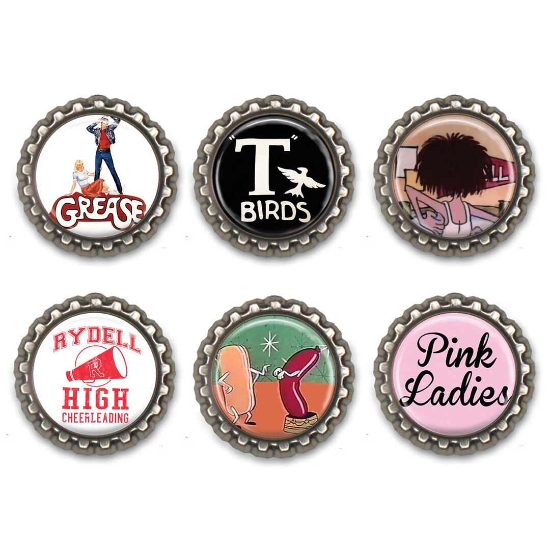 GREASE Bottle Cap Magnets or Necklace/keychain - Etsy