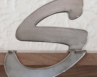 C Melting Metal Letter C Sign 6x5.75x2 modern Raw | Etsy