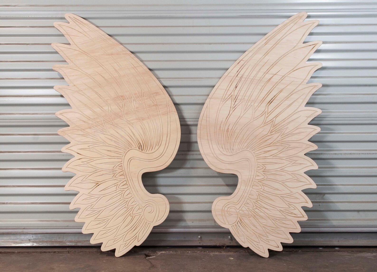Custom Wood Carving, Wood Angel Wings, Business Sign, Angel Wings ...