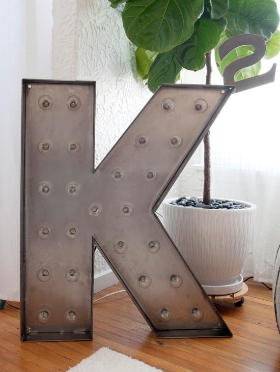 Marquee Letter Marquee Metal Art Marquee Sign Light Up | Etsy