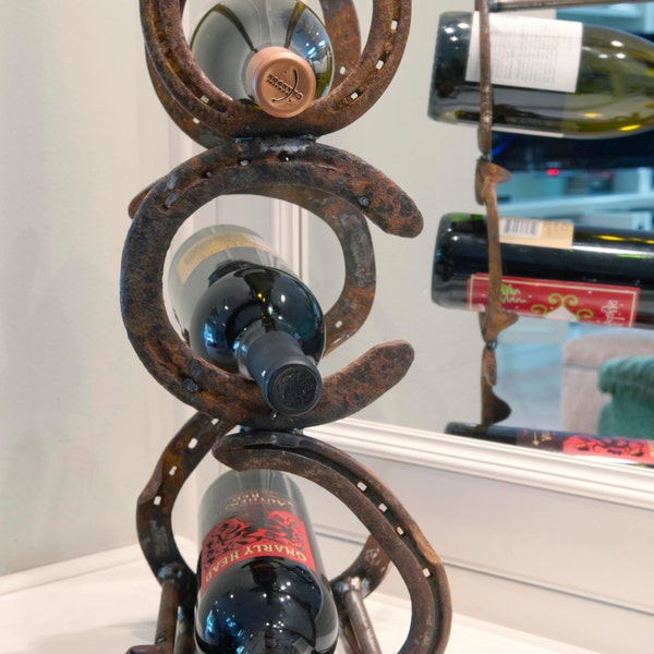 Horse Shoe Wine Rack - Etsy