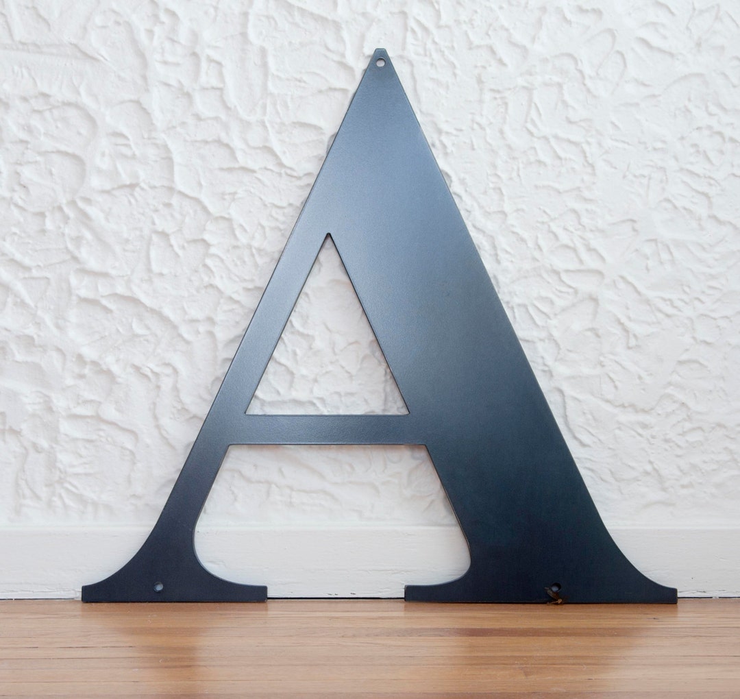 Metal Letters A Sign 20x20, Modern Raw Metal, Recycled Welded Steel ...