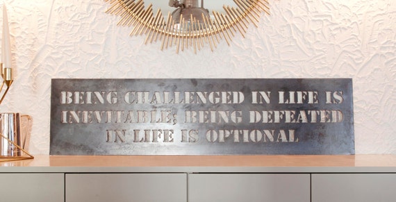 Metal Wall Art Wall Art Metal Art Quotes Your Quote Here | Etsy