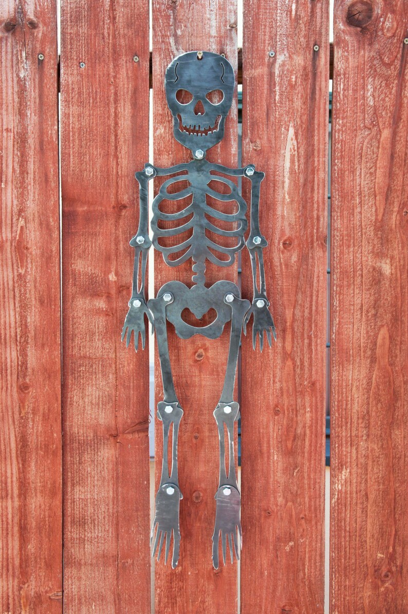 Skeleton 3 Foot Tall Metal Skeleton Custom Halloween | Etsy