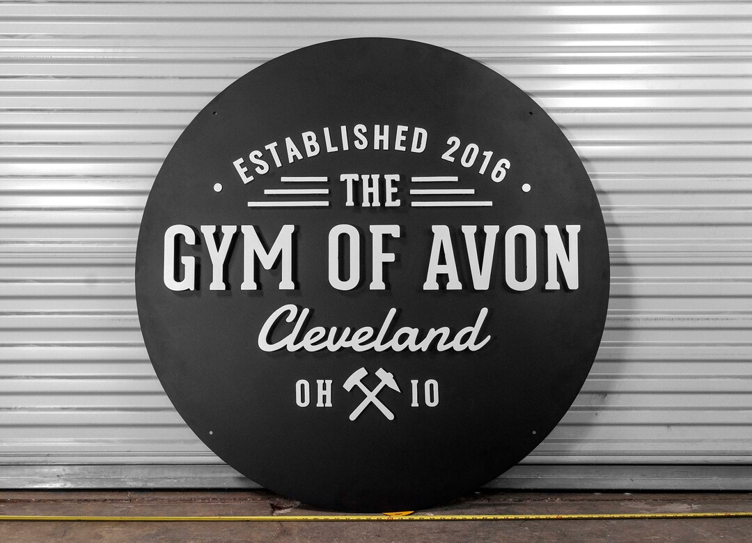 Custom 3D Business Sign | Personalized Logo Wall Sign | Circle ...