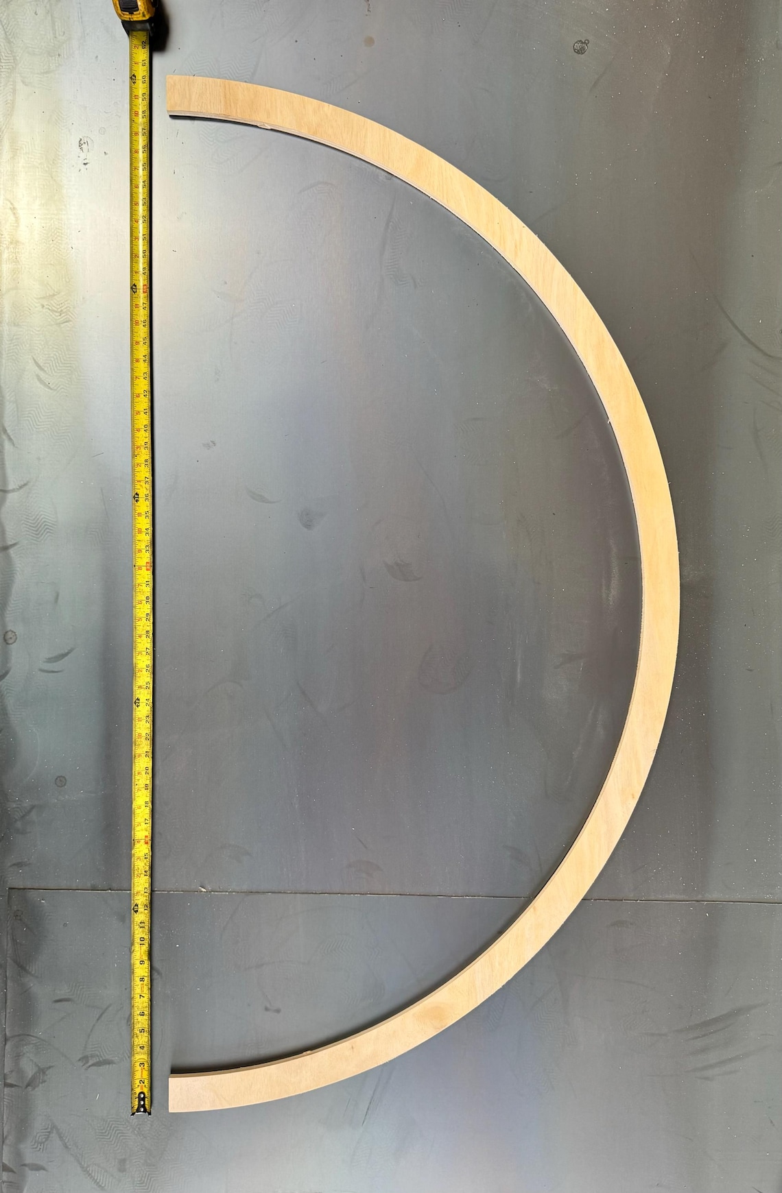 Large Wood Half Round, Large Wood Hoop, Round Wood Frame, Custom Wood ...