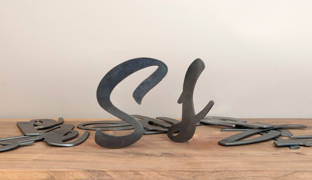 Monogram Metal Letter, Metal Monogram, Metal Letter for Sign, Shelf ...