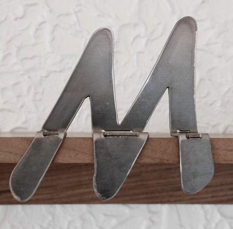 M Melting Metal Letter M Sign 6x6.5x2 modern Raw | Etsy