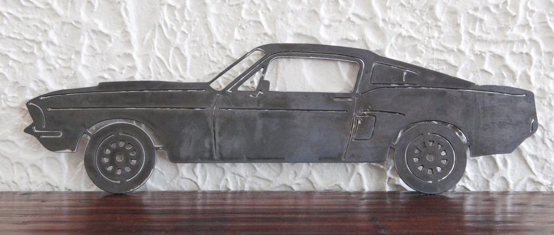 Metal Car Decor, Garage Car Art, Car Silhouette Art, Metal Car Art ...