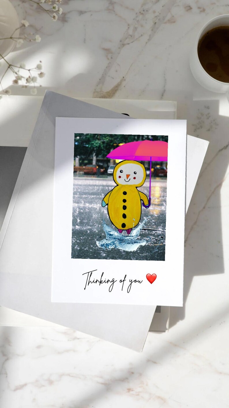 Snowman Splashing in the Rain~ Digital-print | Mr. Snowy's Collection ...