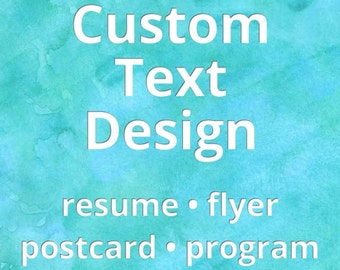 Custom Text Layout - Etsy